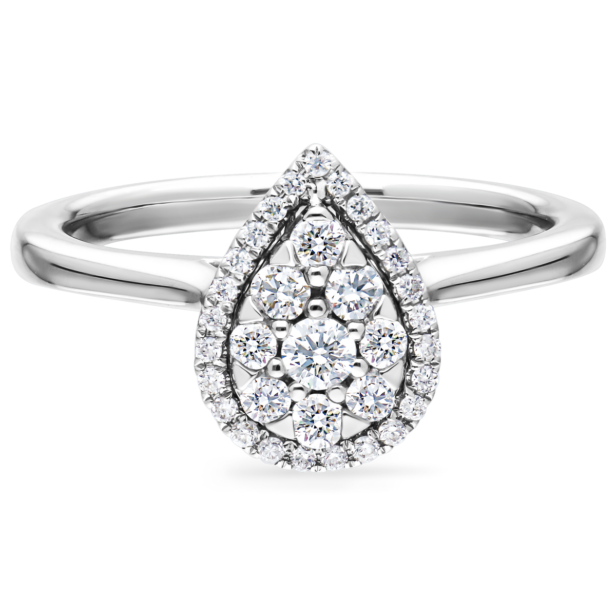 ZALINNA DIAMOND PEAR ILLUSION RING | Bening Luxury
